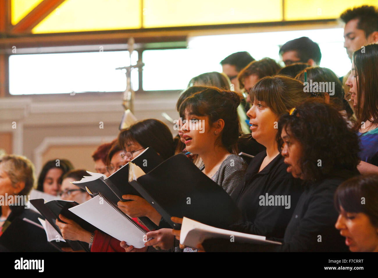 choir rehearsing in a church Stock Photo - Alamy