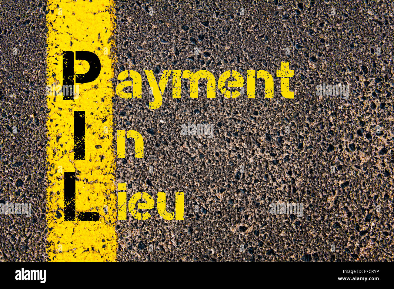 Concept image of Accounting Business Acronym PIL Payment In Lieu ...