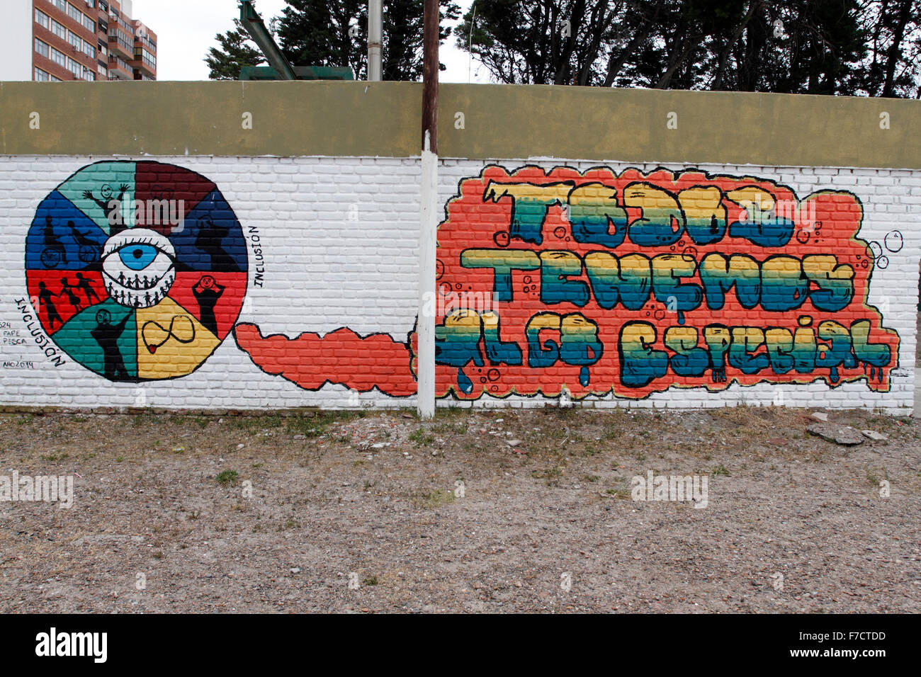 Inclusion wall mural - we all have something special Stock Photo - Alamy