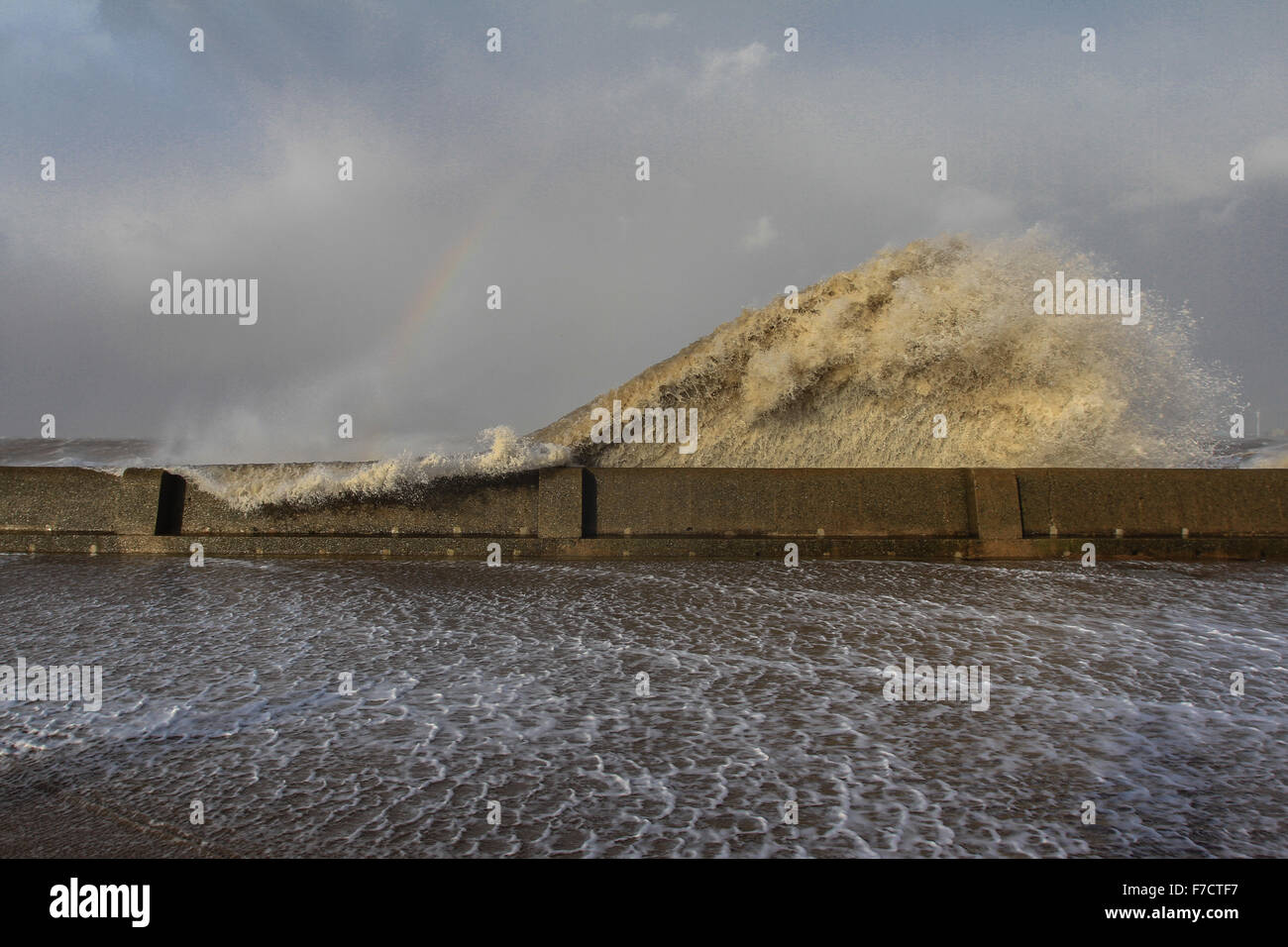 New Brighton, England - storm Clodagh hits England and combines with a ...