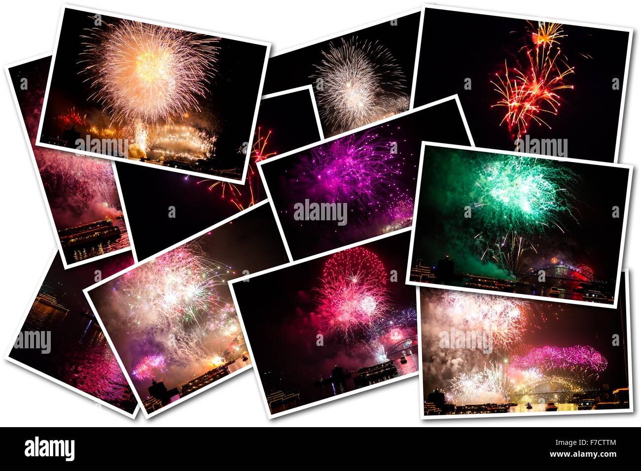Fireworks pictures collage Stock Photo - Alamy