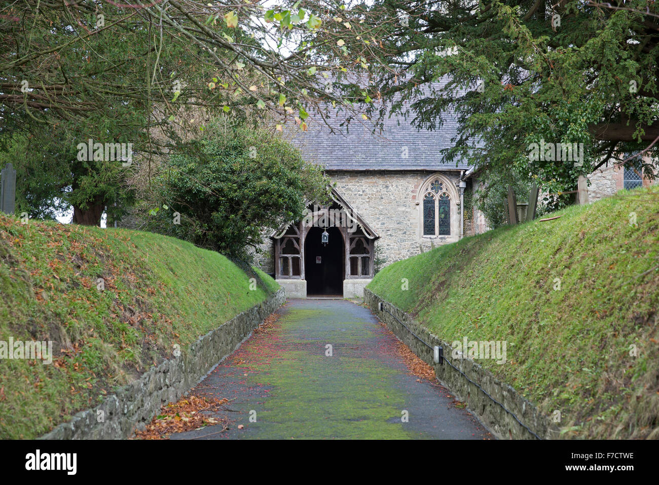 St Nicholas Church in Montgomery Wales Stock Photo - Alamy