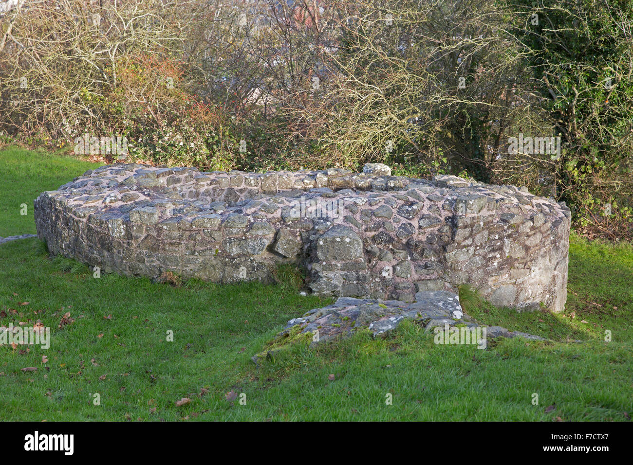 The ruins of Montgomery castle in Wales Stock Photo - Alamy