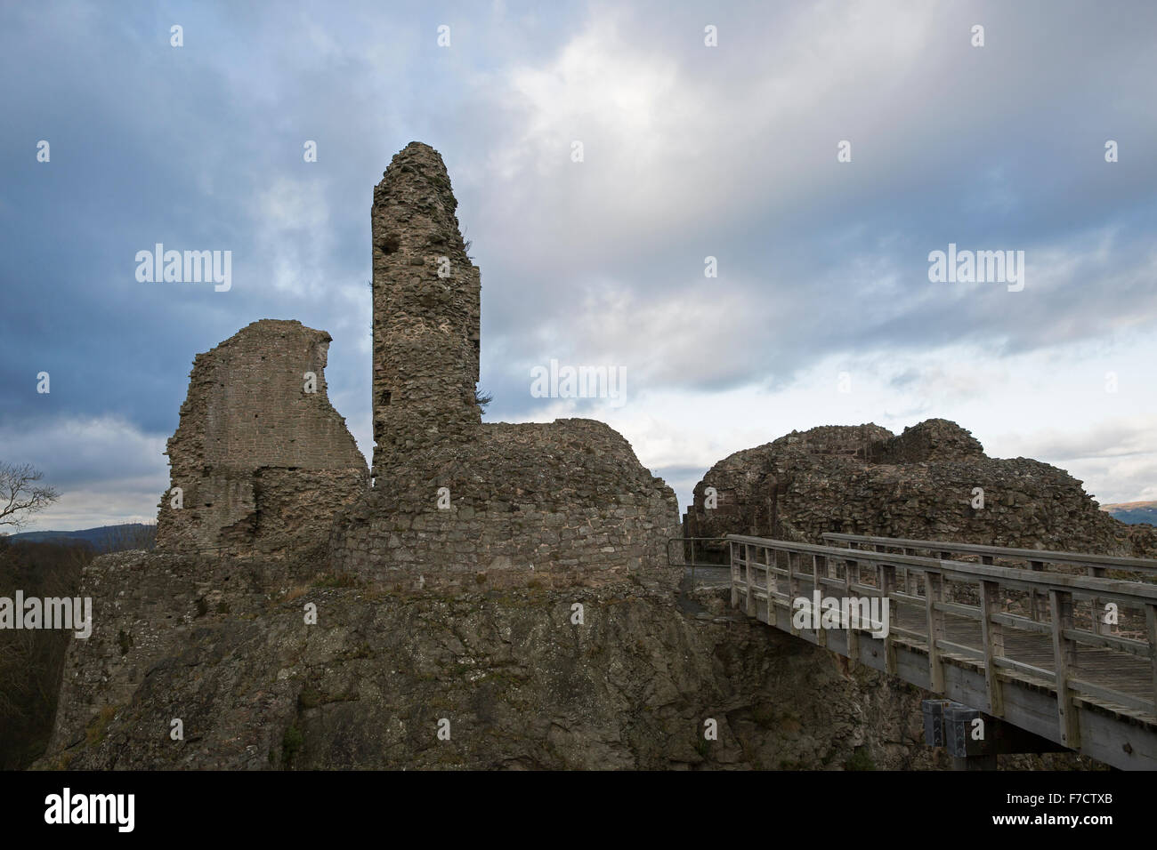 The ruins of Montgomery castle in Wales Stock Photo - Alamy