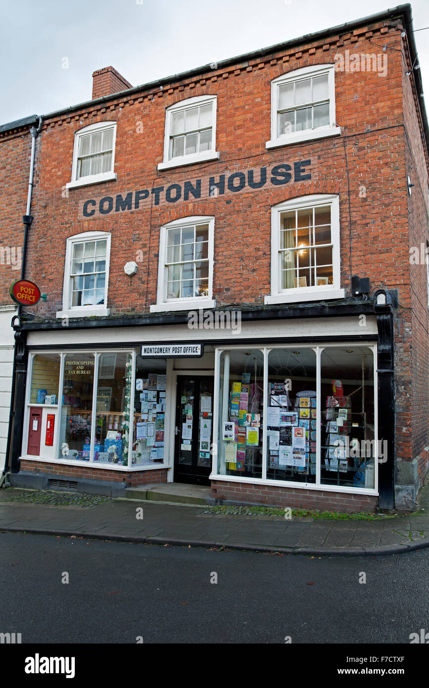 Compton house Post office in Montgomery Wales Stock Photo - Alamy