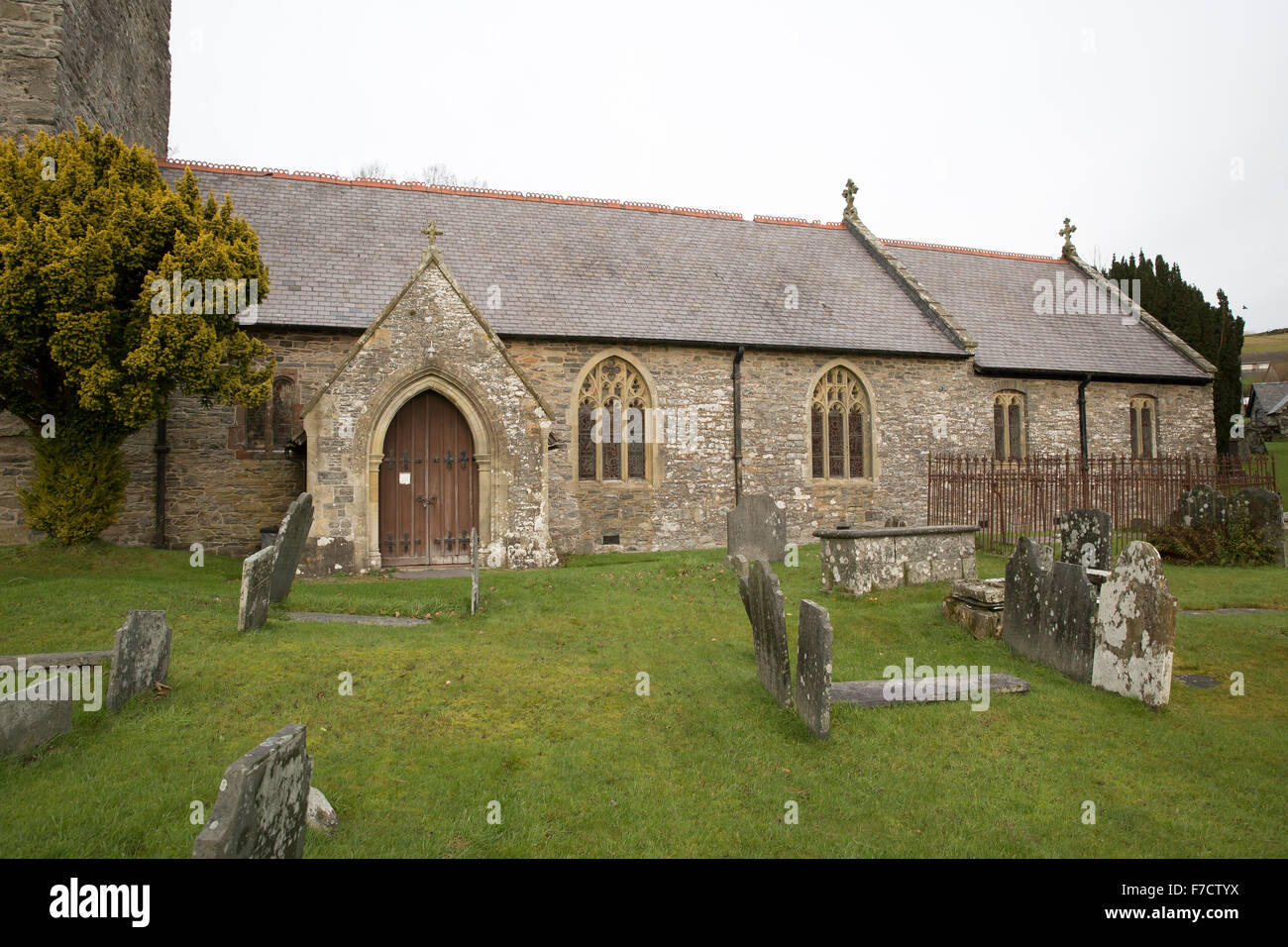 St Curig's Church in Capel Curig Mid Wales Stock Photo - Alamy