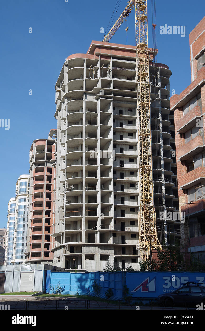 St Petersburg, Russia, Apartment block being built Stock Photo - Alamy