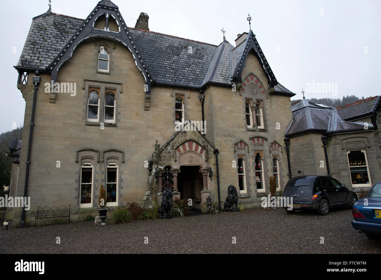 The Hall at Abbey-Cwm-Hir near Llandrindod Wells in Wales Stock Photo ...