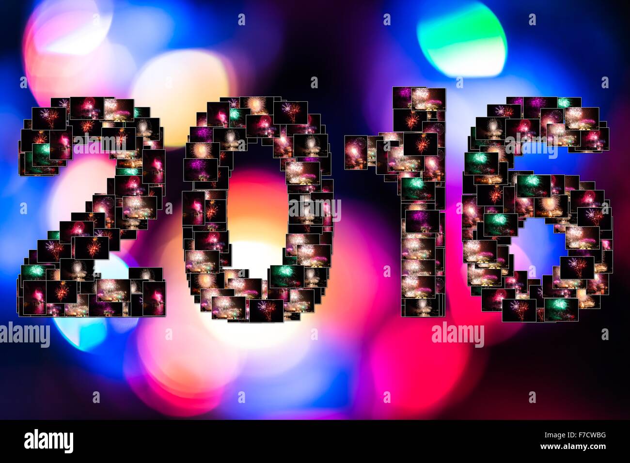 New year eve collage Stock Photo - Alamy