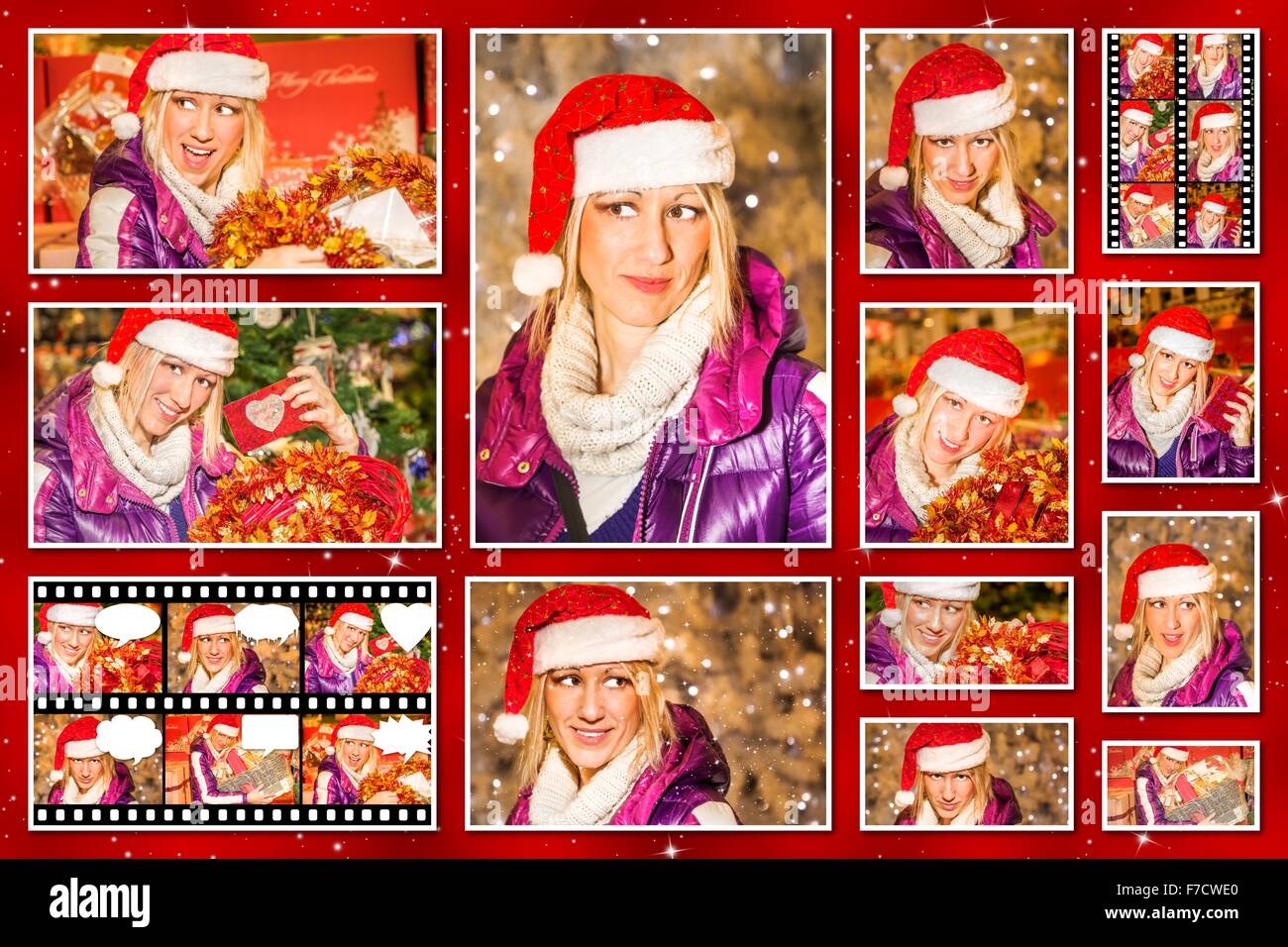 Christmas pictures collage Stock Photo - Alamy