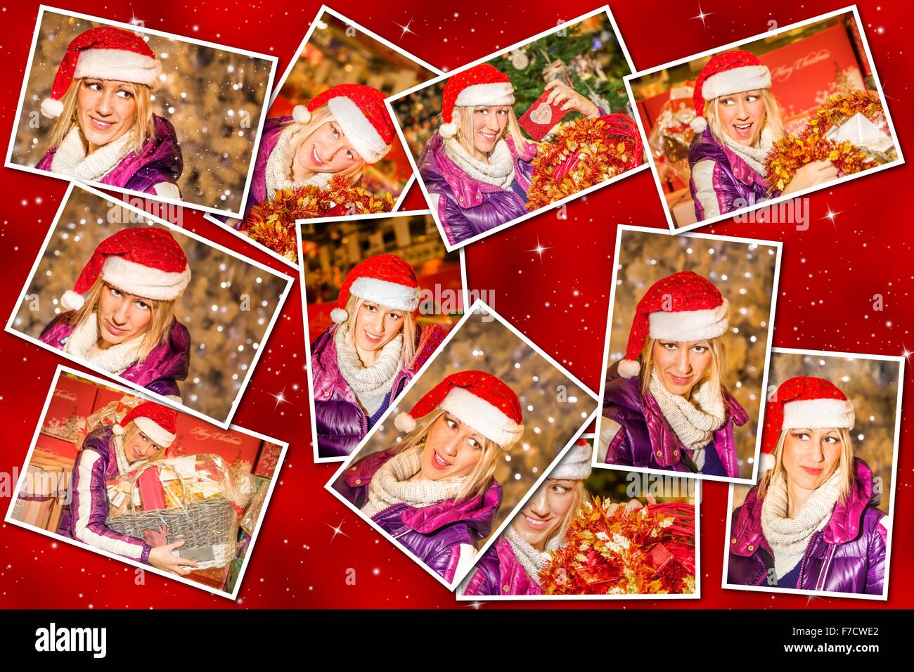 Christmas Santa Claus collage Stock Photo - Alamy