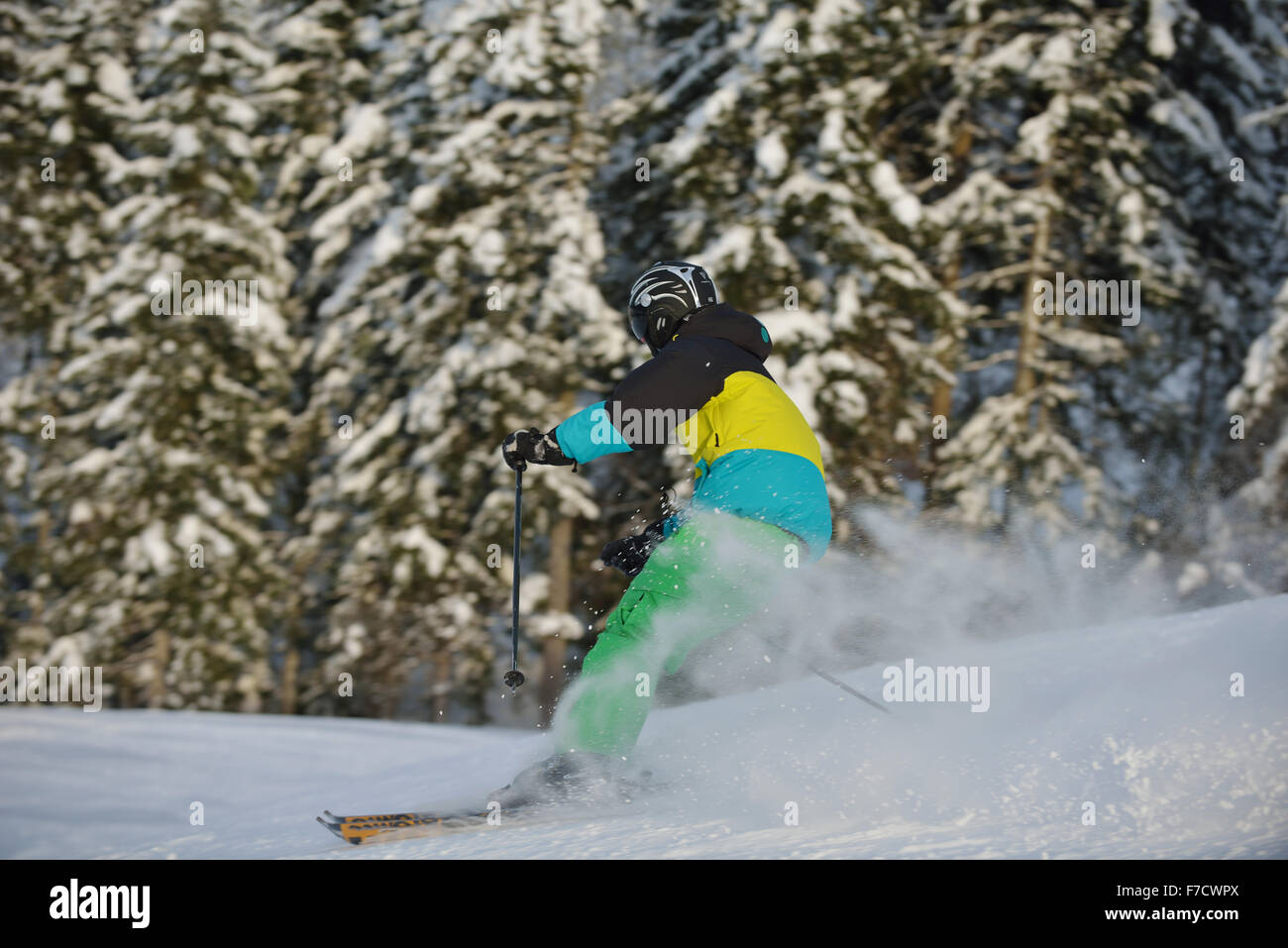 happy ski people at mountaint on winter have fun on snow sports Stock ...
