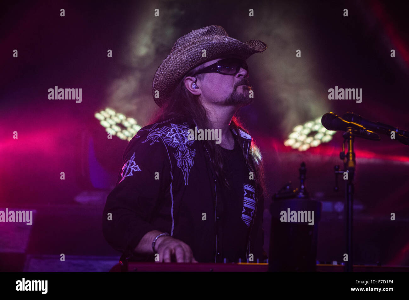 Milan, Italy. 28th Nov, 2015. Mic Michaeli of the swedish rock band ...