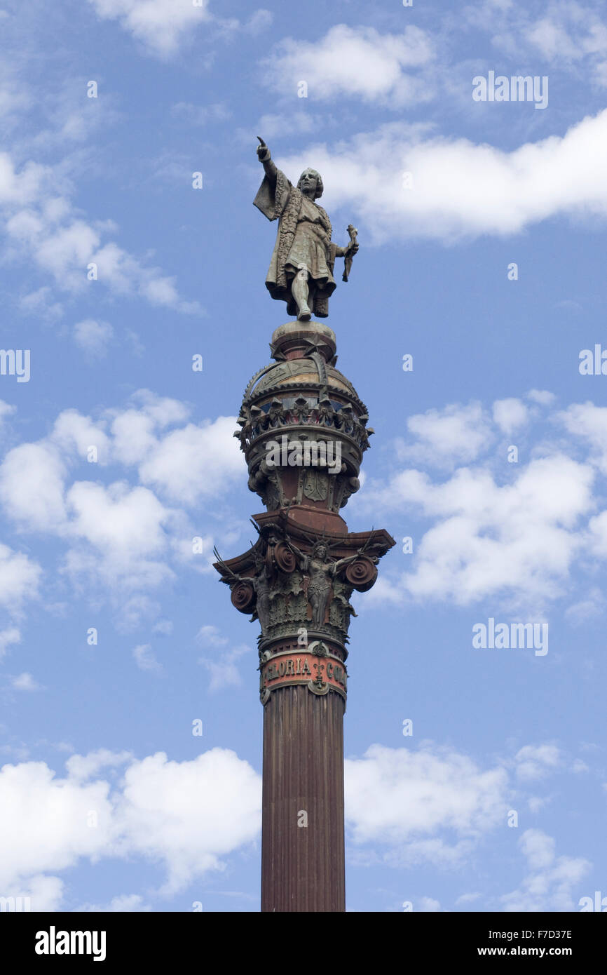 The Columbus Monument in Barcelona Stock Photo - Alamy
