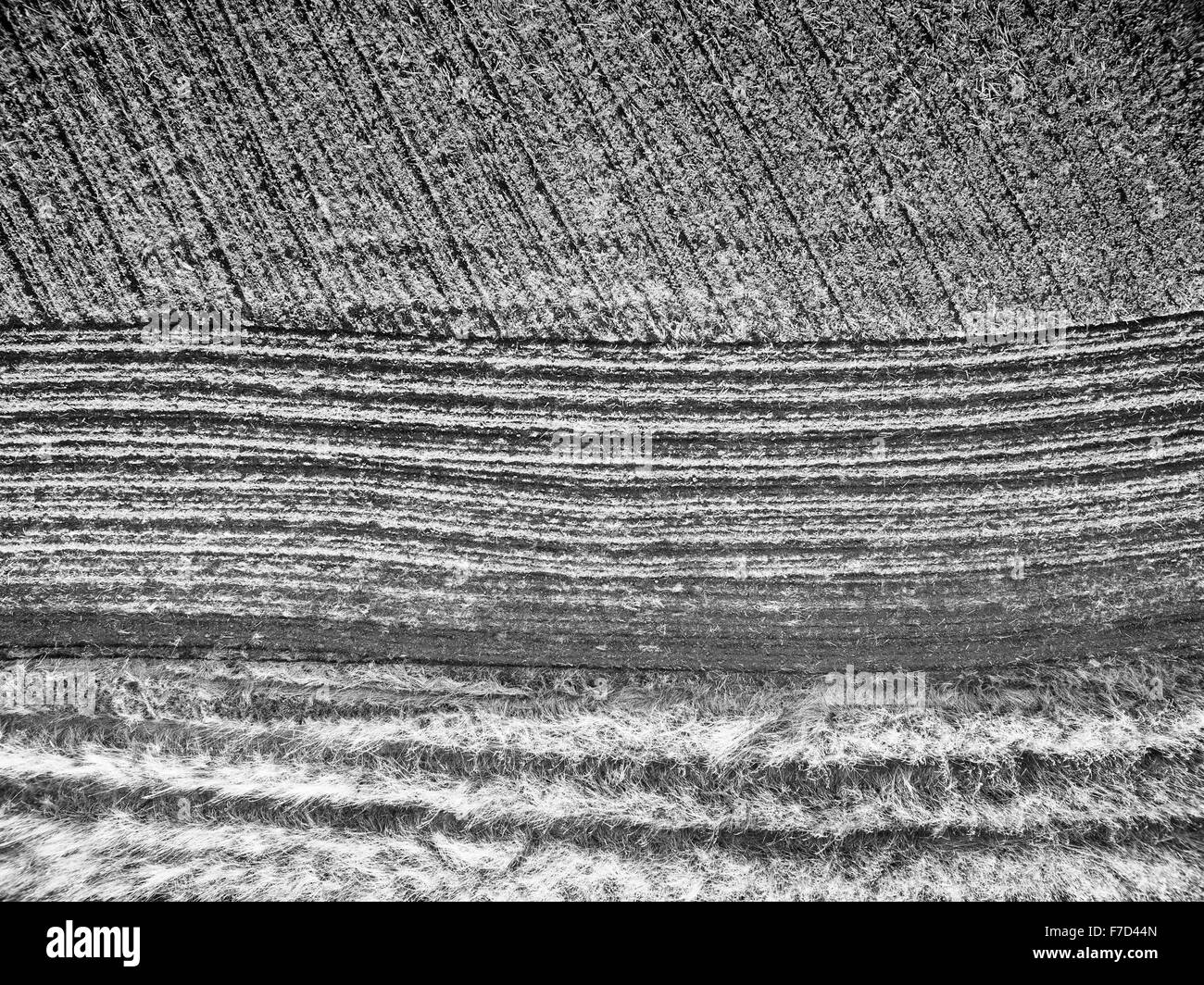 Drone photo looking down on linear landscape Stock Photo - Alamy