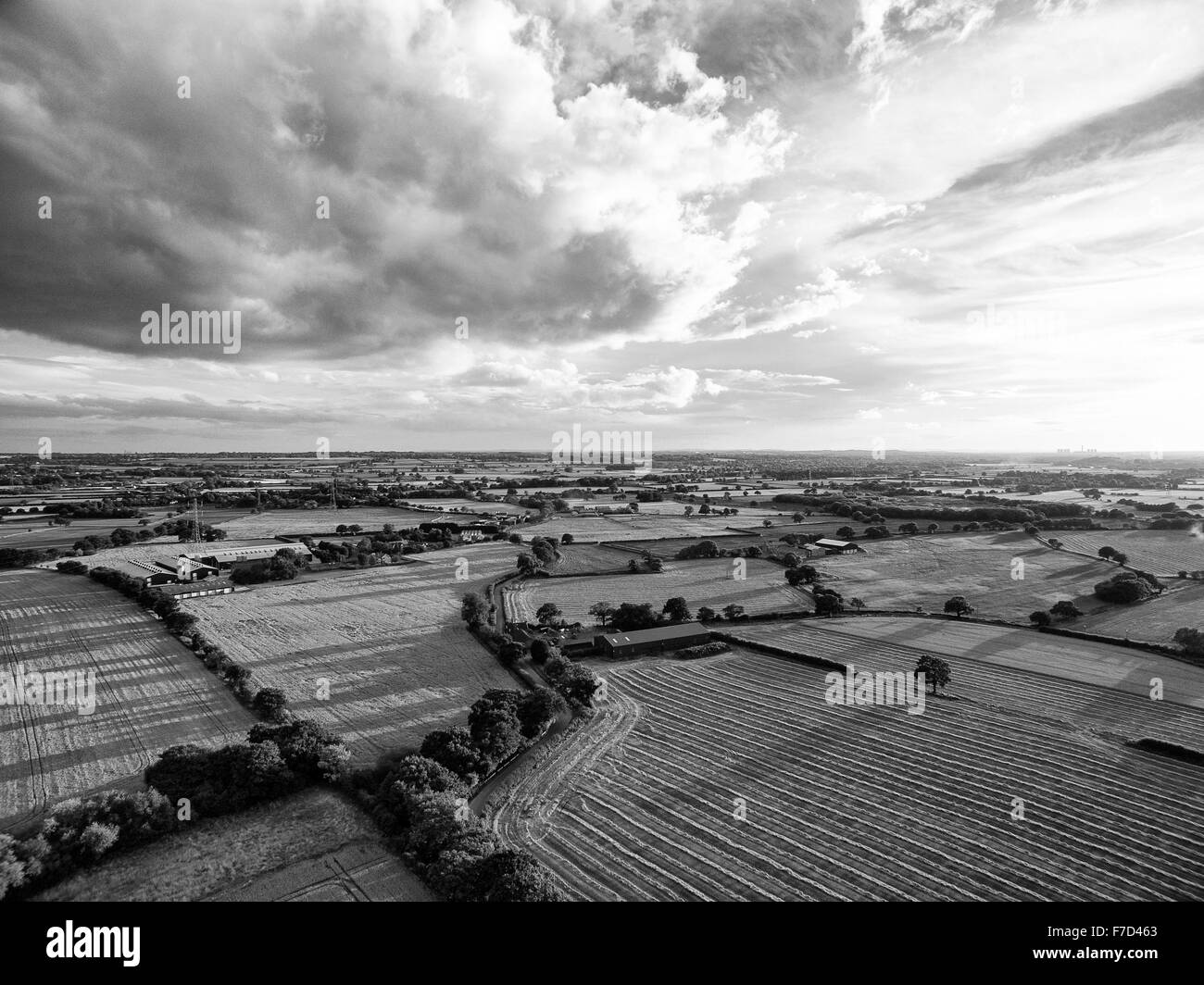 Aerial view of landscape and clouds above Stock Photo - Alamy