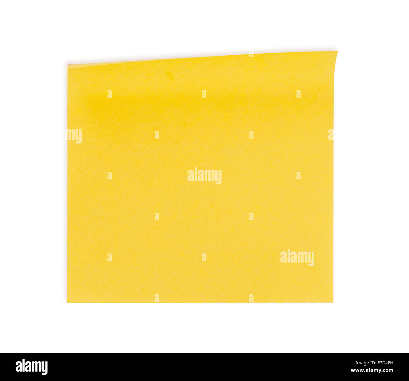 Yellow pieces of paper on white background, isolated Stock Photo - Alamy