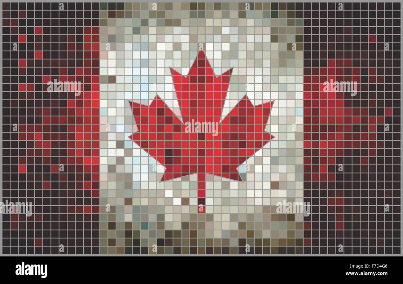 Abstract Mosaic flag of Canada Stock Vector Image & Art - Alamy
