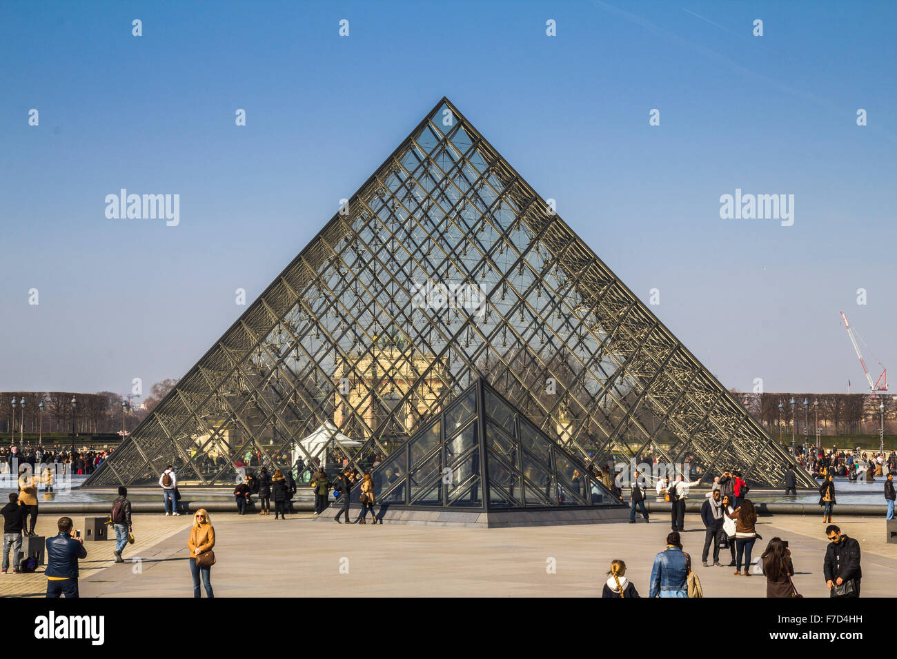 The louvre glass pyramid in Paris, France Stock Photo - Alamy