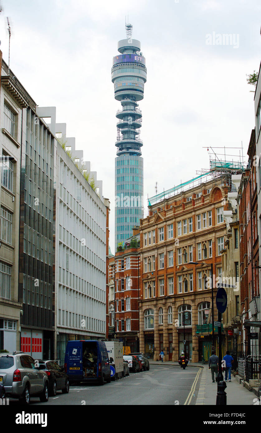 The British Telecom BT Tower, Fitzrovia, London. AKA Post Office Tower ...