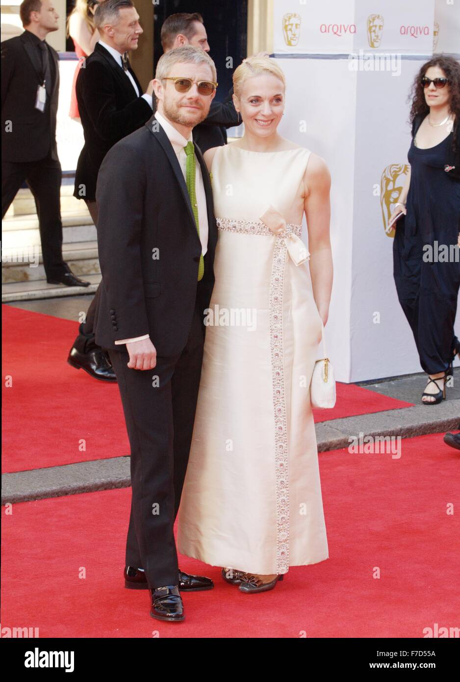 Martin Freeman and Amanda Abbington arriving at the Arqiva British ...