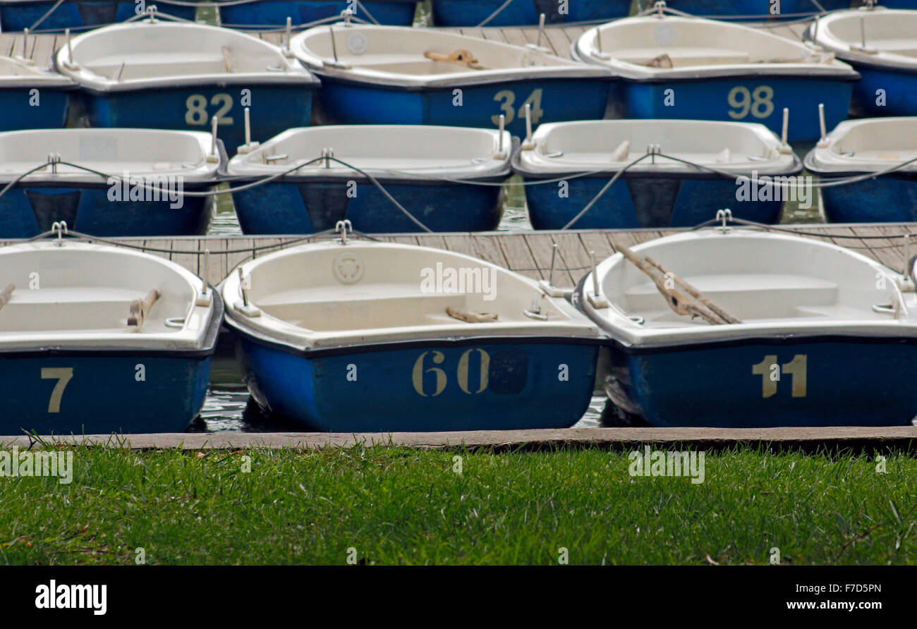 blue numbered row boats Stock Photo - Alamy