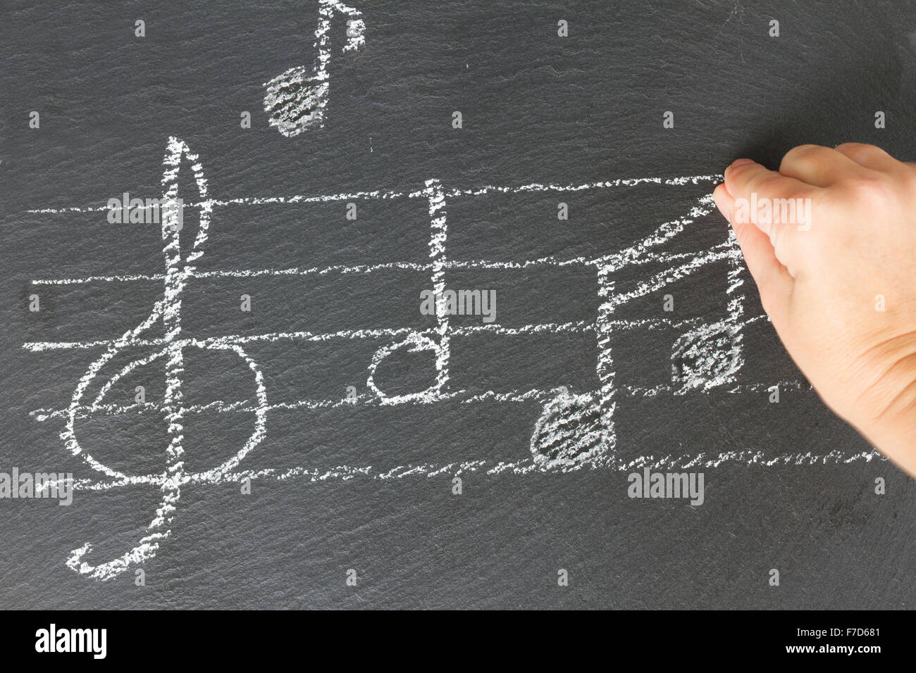Musical notes symbols hand hi-res stock photography and images - Alamy