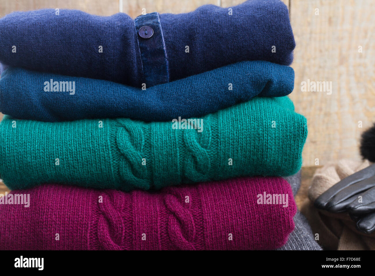set of woolen clothes Stock Photo - Alamy