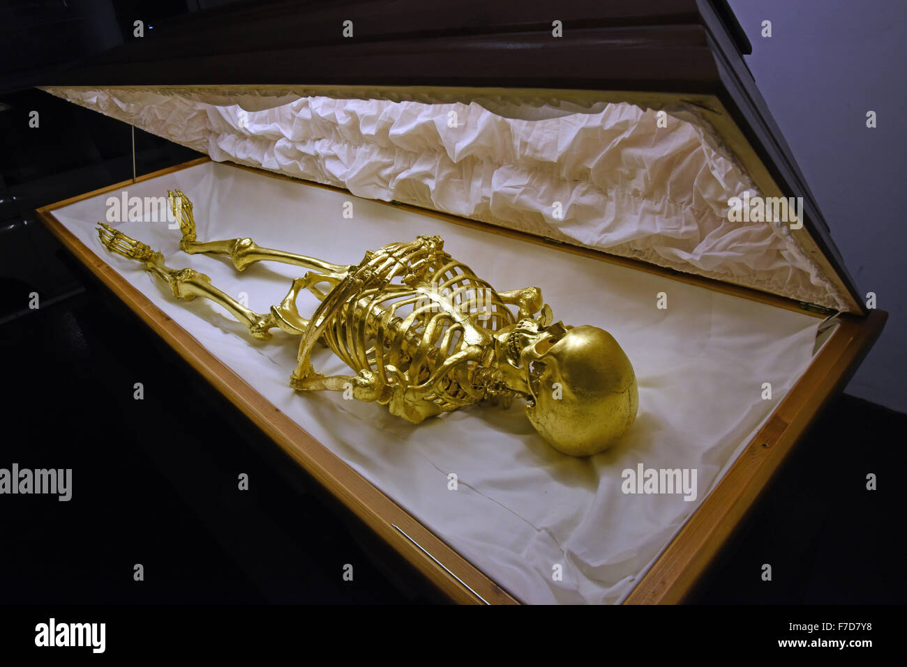 Skeleton in coffin hi-res stock photography and images - Alamy