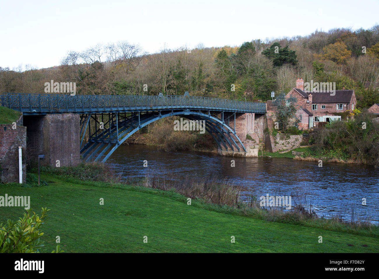 The Coalport Bridge, over the River Severn, in Shropshire, England. The ...