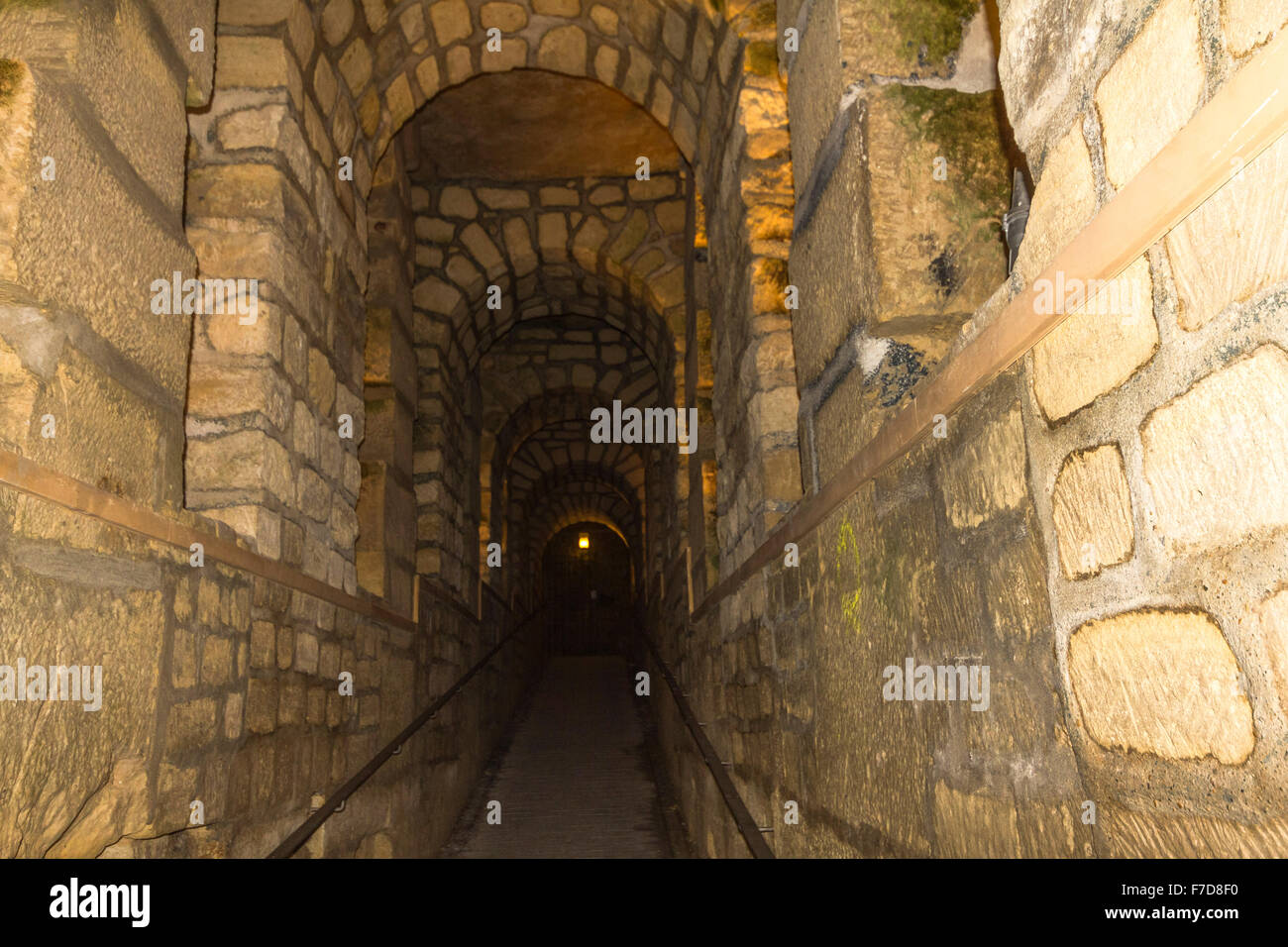 Inside the catacombes in Paris Stock Photo - Alamy