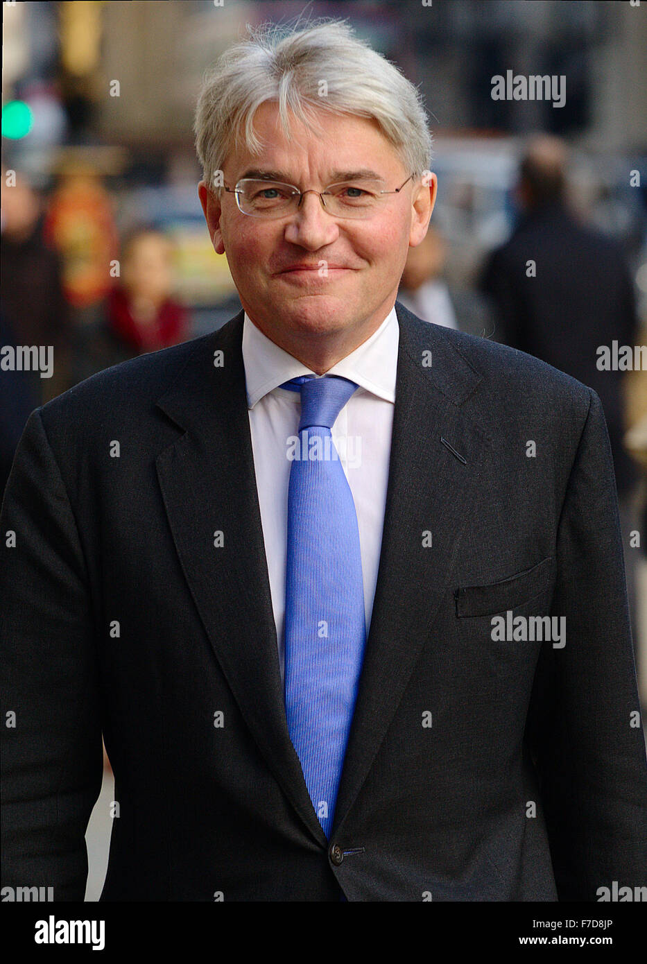Andrew Mitchell MP outside the Royal Courts of Justice Stock Photo - Alamy