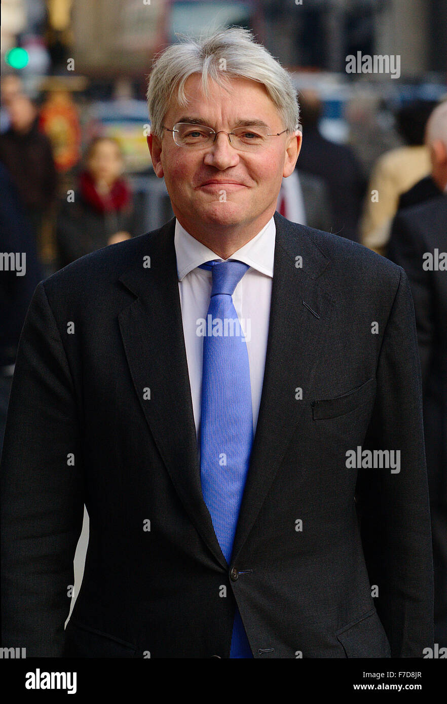 Andrew Mitchell MP outside the Royal Courts of Justice Stock Photo - Alamy