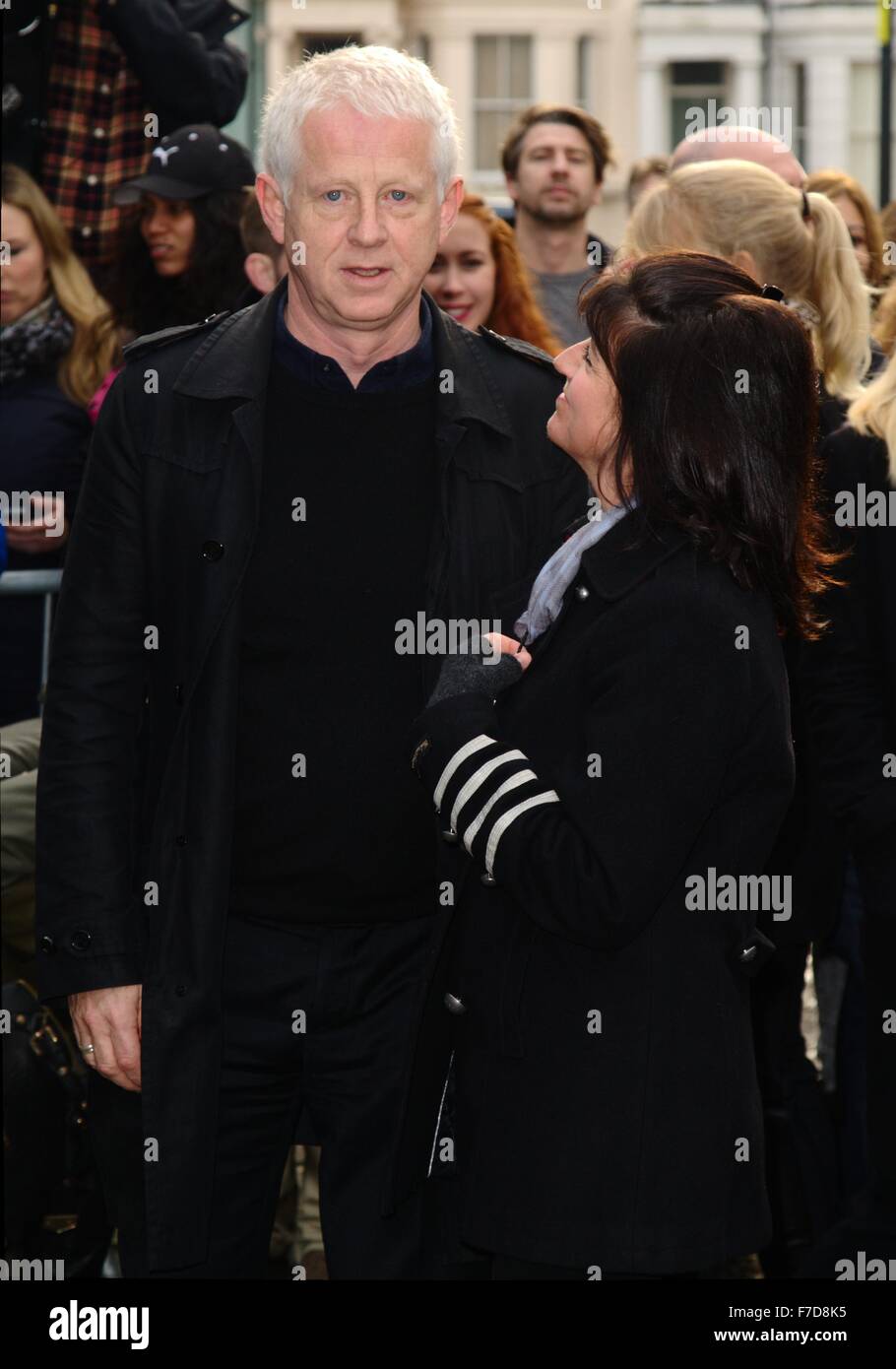 Richard Curtis and wife Emma Freud arrive at Sarm studios for the Band ...