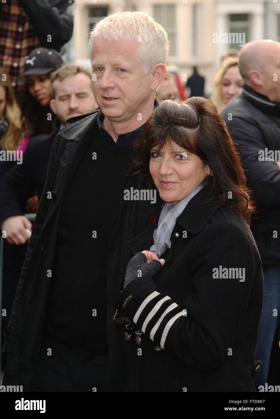 Richard Curtis and wife Emma Freud arrive at Sarm studios for the Band ...
