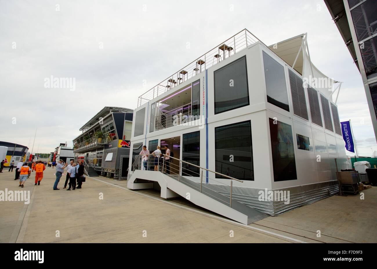 The Williams Martini Racing motorhome in the Paddock at Silverstone ...