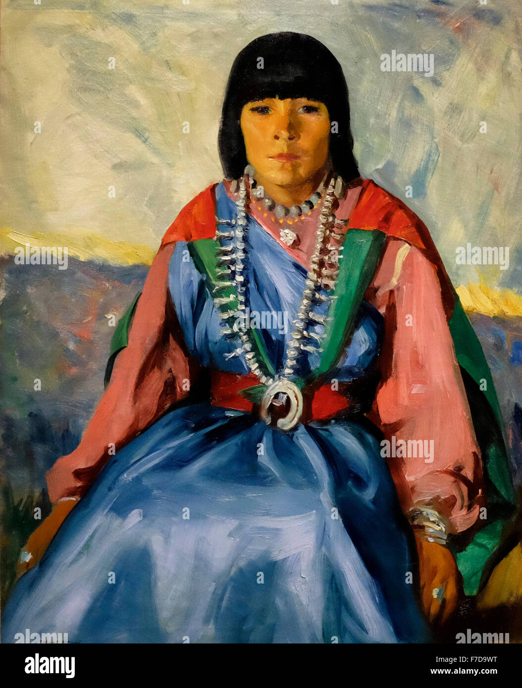 Tom Po Qui (Water of Antelope) - Robert Henri, circa 1920 Stock Photo ...