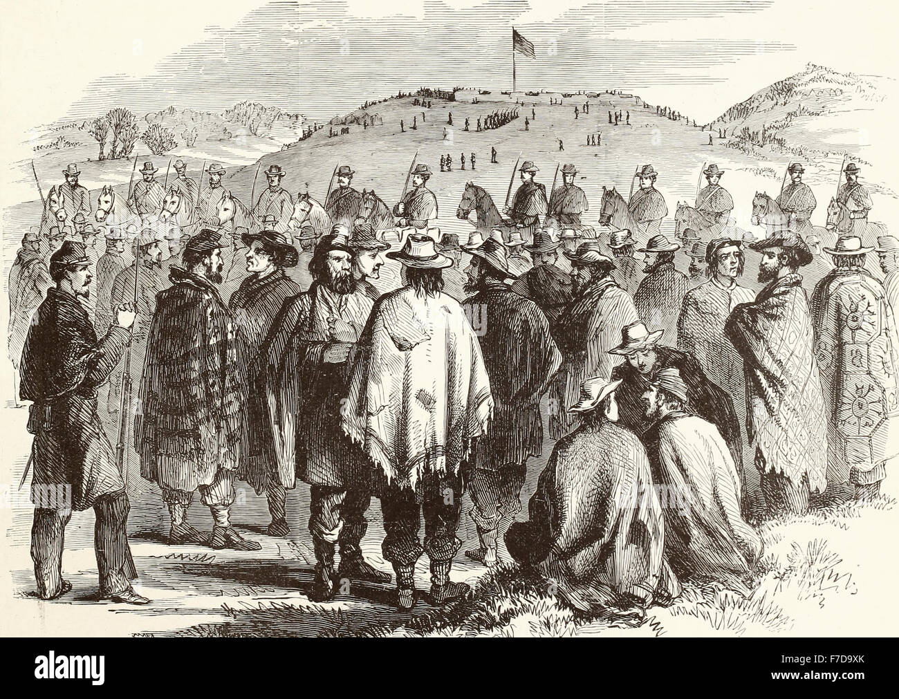 Group of Confederate prisoners captured at Fort Donelson, Tennessee, on ...