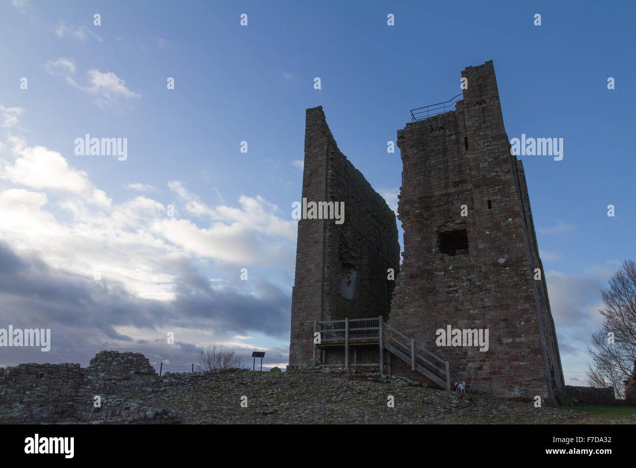 The keep, the ruins of Brough Castle in Cumbria Stock Photo - Alamy