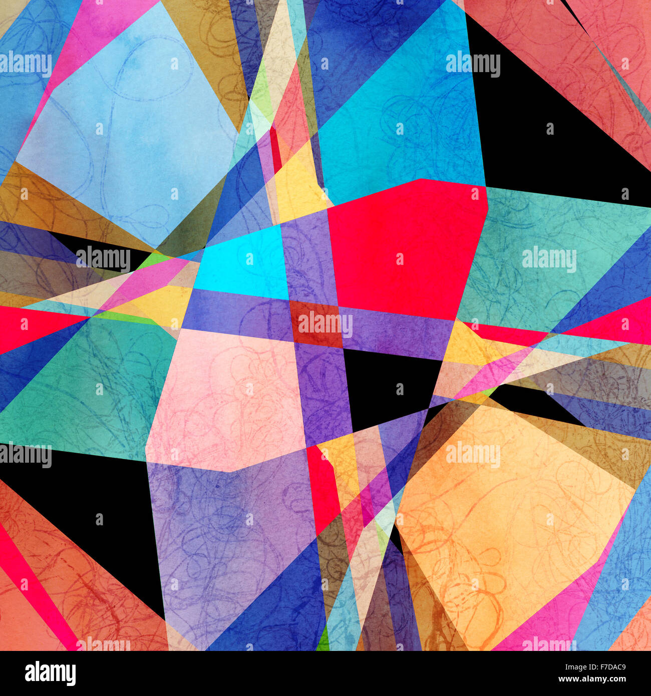 bright multicolored background graphic of geometric shapes Stock Photo ...