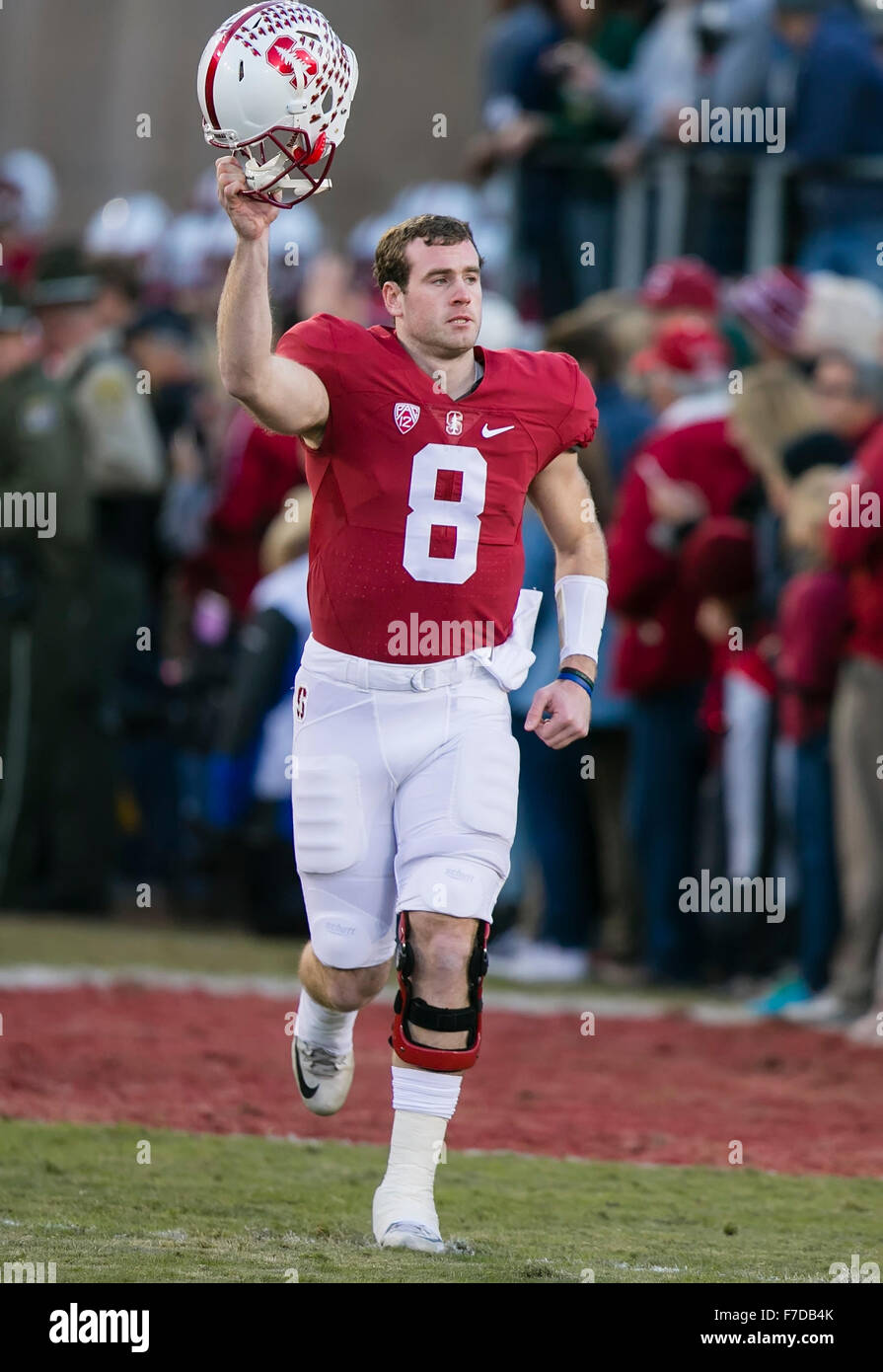 Palo Alto, CA. 28th Nov, 2015. Stanford Cardinal quarterback Kevin ...