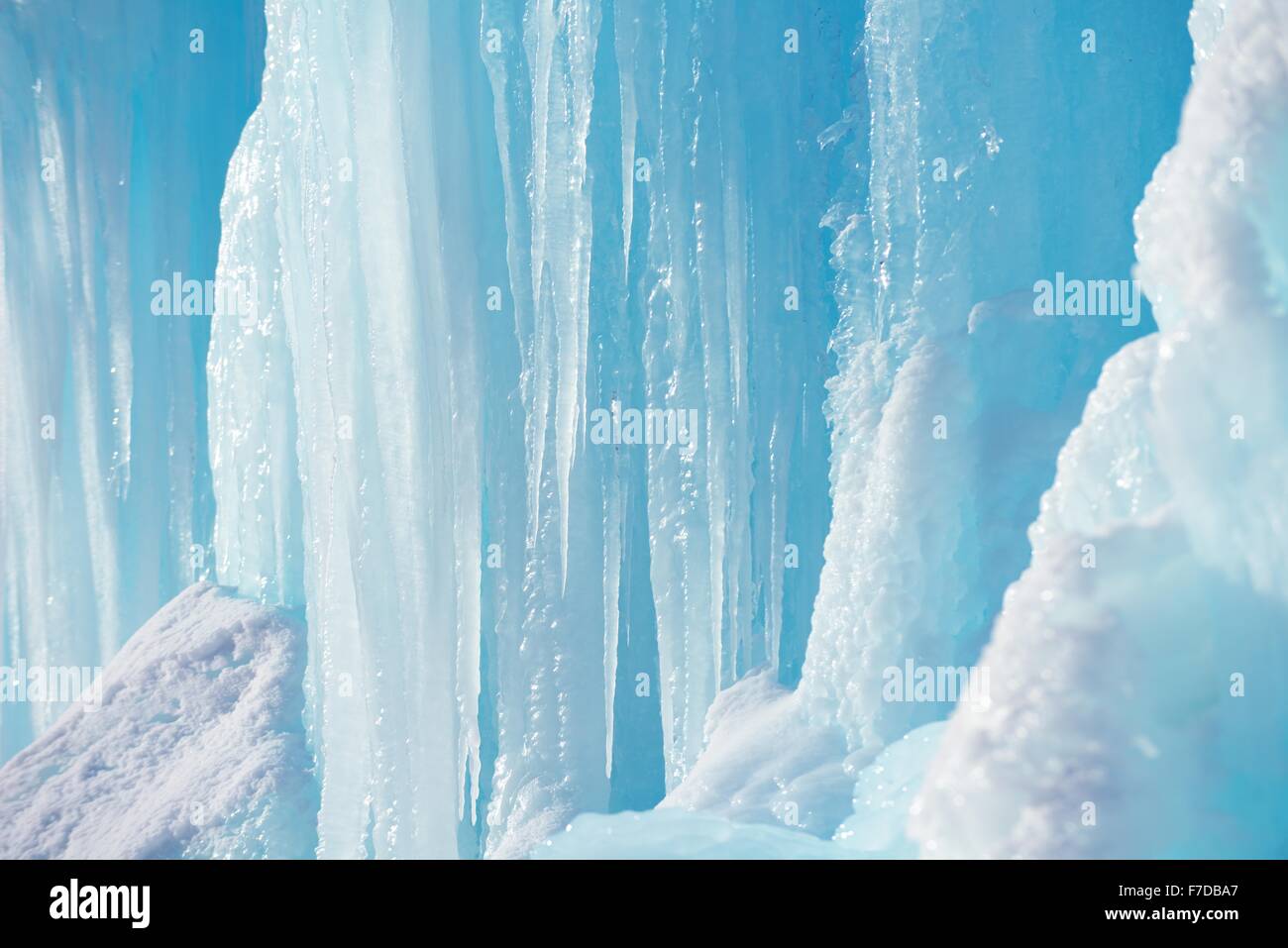 ice and snow at winter nature background Stock Photo - Alamy