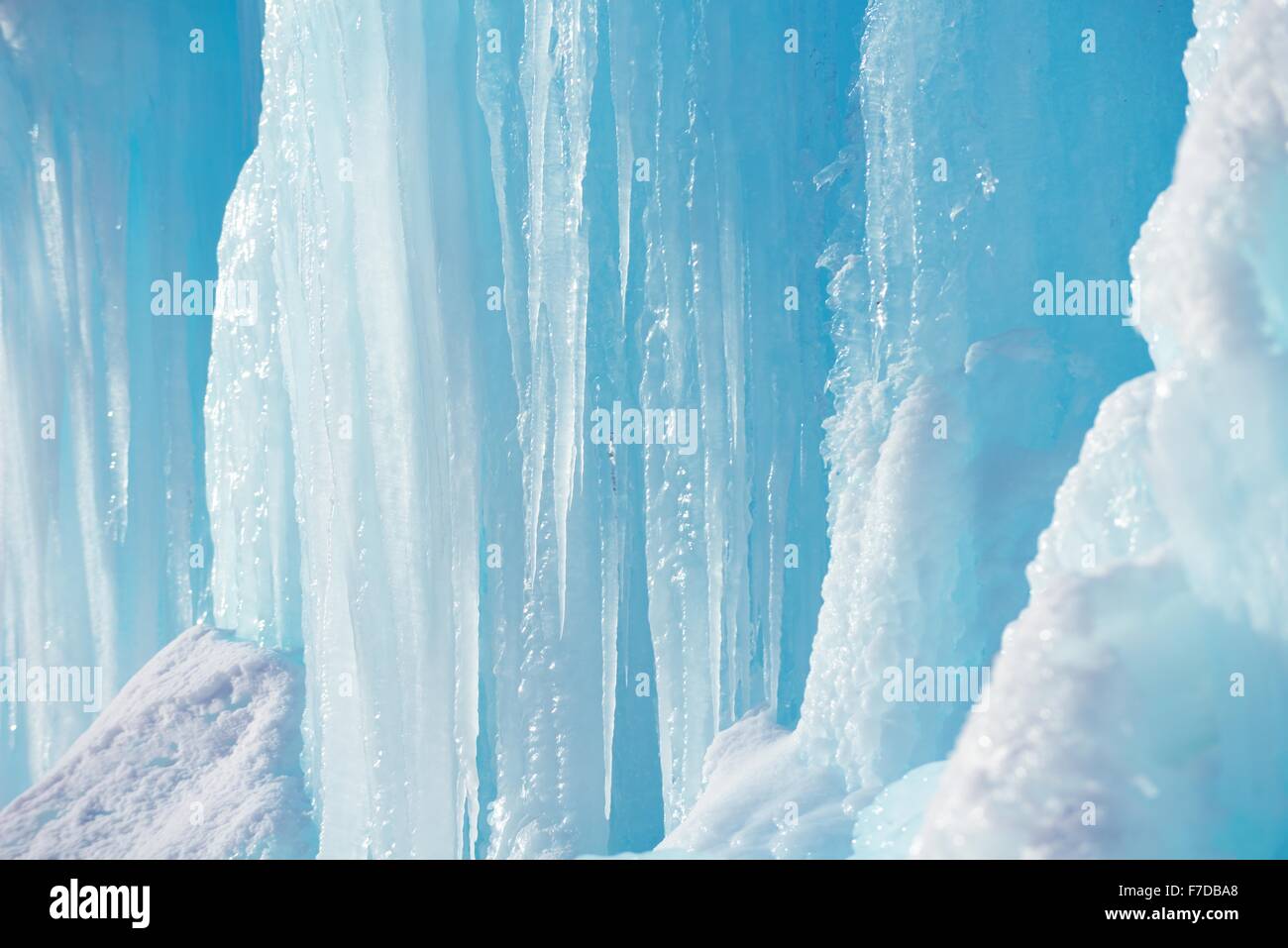 ice and snow at winter nature background Stock Photo - Alamy