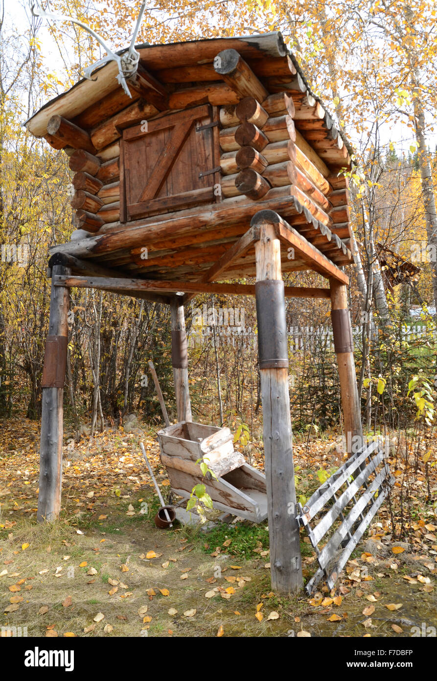 Fish Dryer, Dawson City, Canada Stock Photo - Alamy