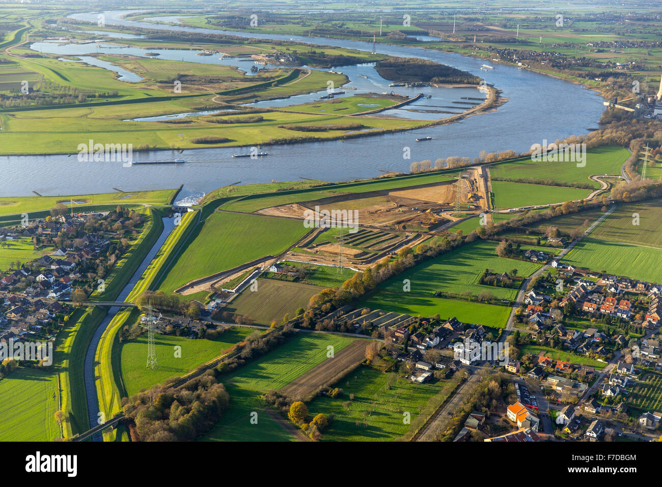 Conversion of Emschermündung, mouth of the Emscher river in the Rhine ...