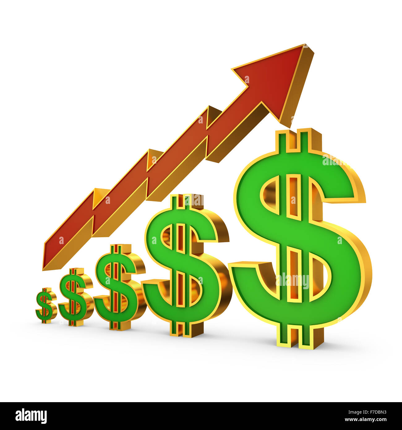 Dollar symbols of different sizes hi-res stock photography and images ...