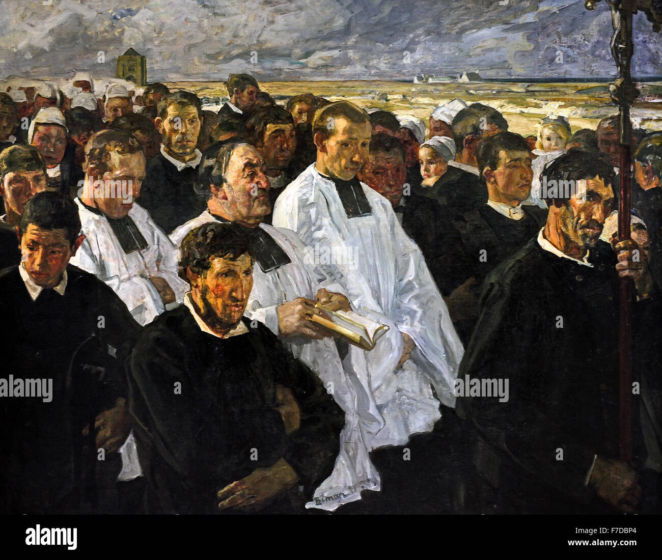 Procession in Penmarch 1901 Lucien Simon France French Stock Photo - Alamy