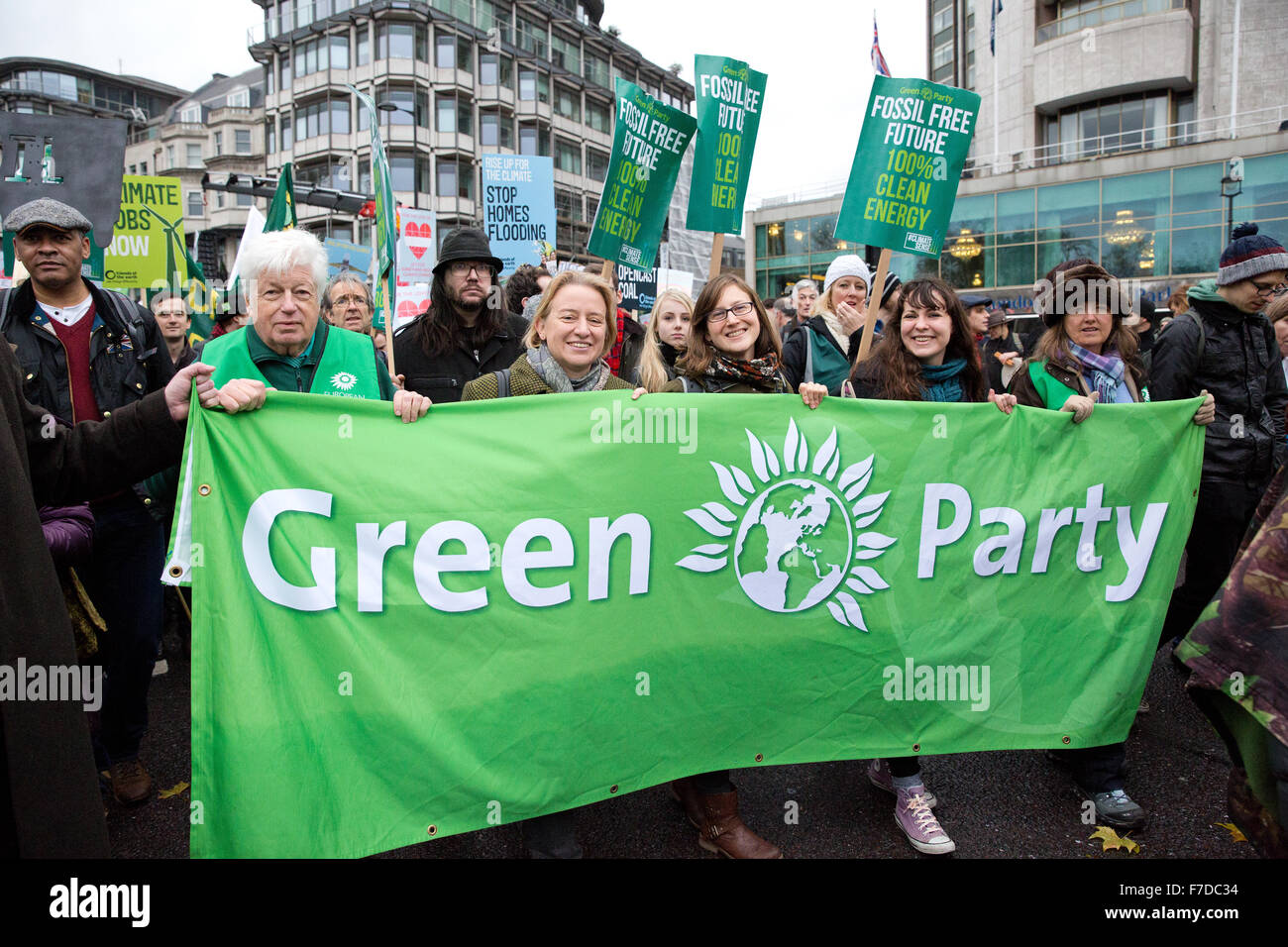 London, UK. 29th November, 2015. Natalie Bennett, Leader of the Green ...