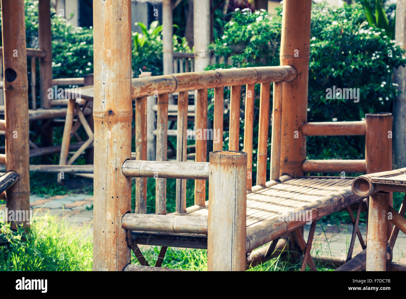 Bamboo bench hi-res stock photography and images - Alamy