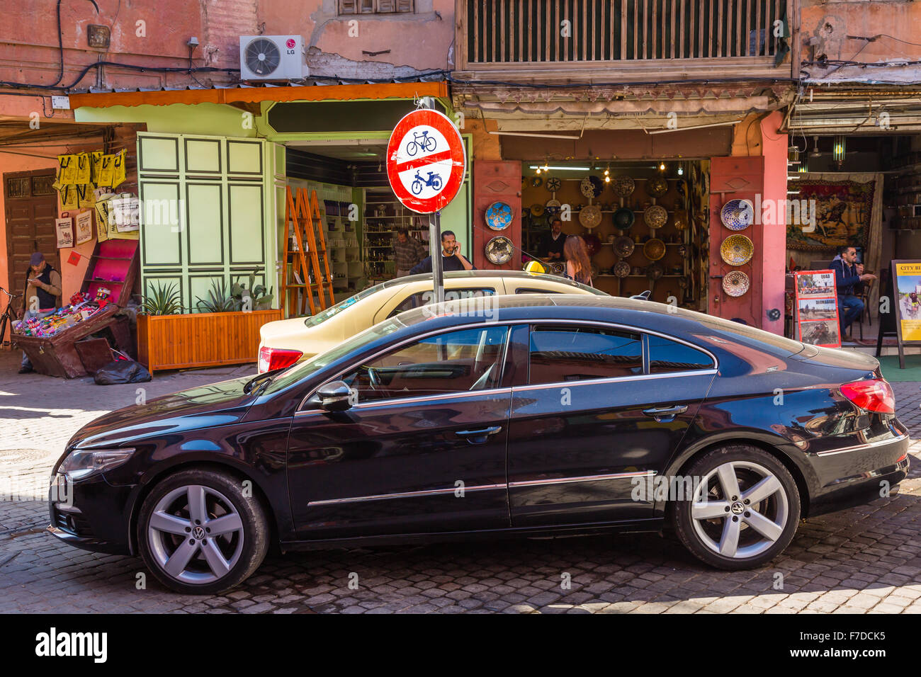 In the Marrakech Medina is very few cars. Narrow alleyways are only for ...